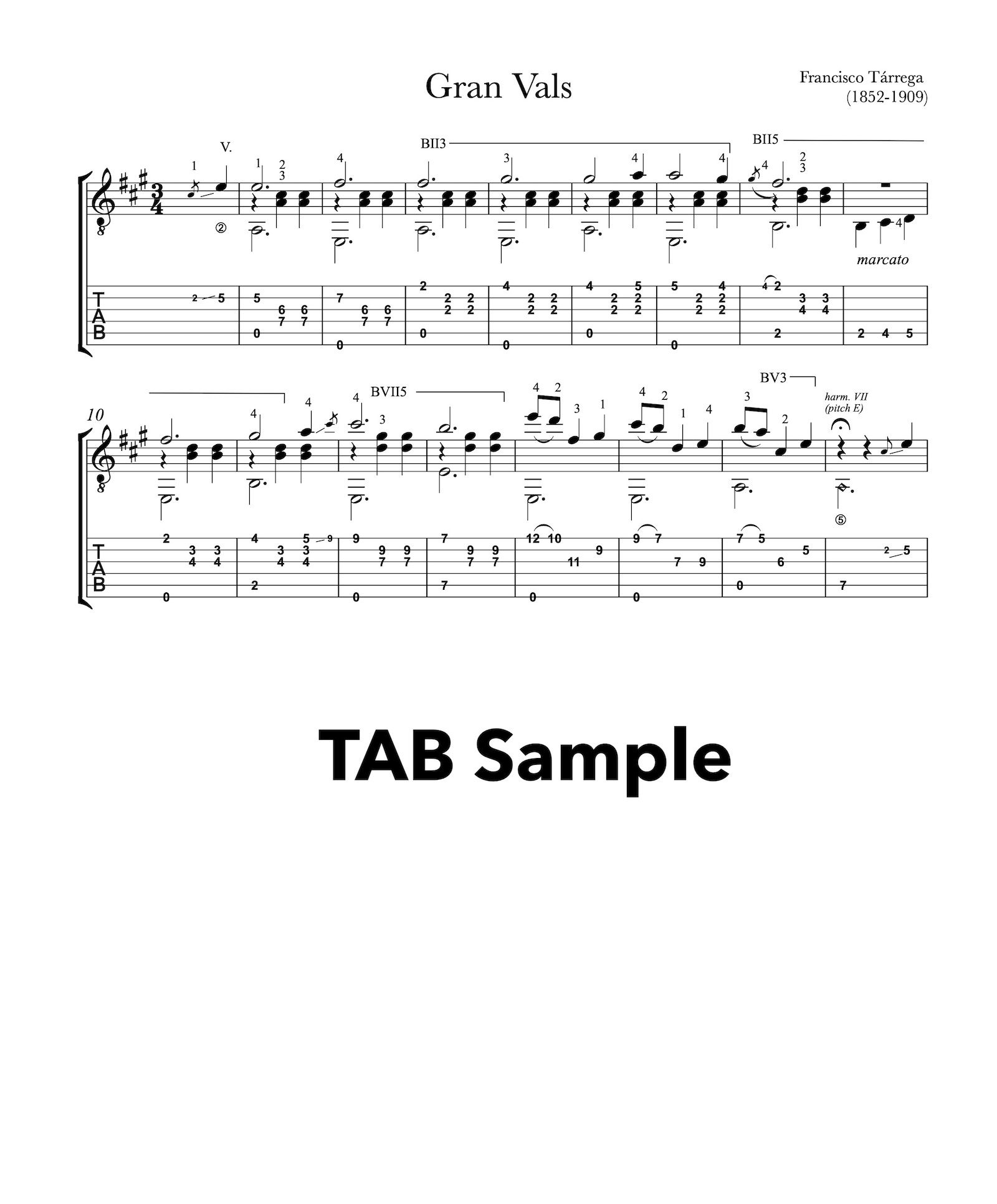 Gran Vals by Tarrega for Guitar (PDF, Lesson) | This is Classical Guitar