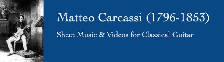 Matteo Carcassi Sheet Music with Videos | This is Classical Guitar