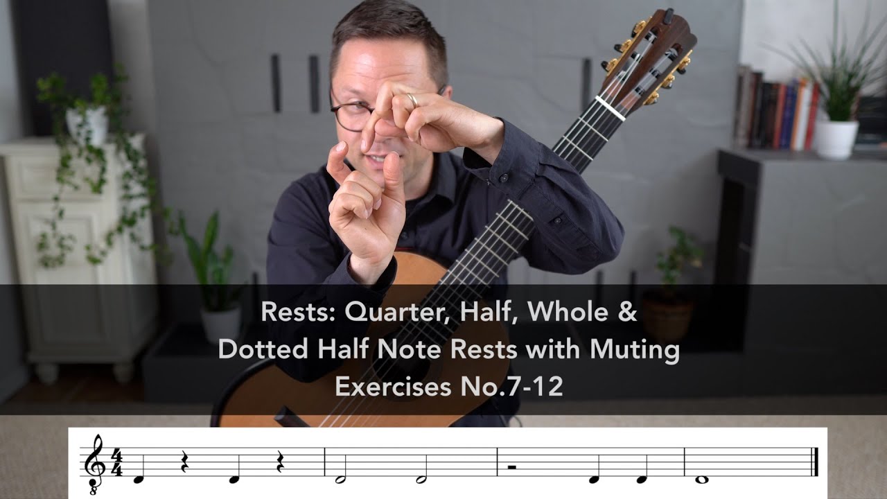 Rests: Quarter, Half, Whole, Dotted Half Note | This is Classical Guitar
