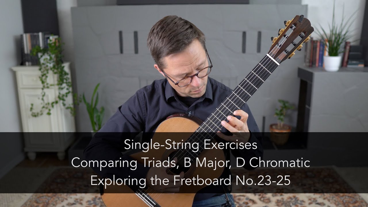 Exploring the Fretboard No.23-25: Single-String Exercises on the 1st and 2nd Strings | This is ...